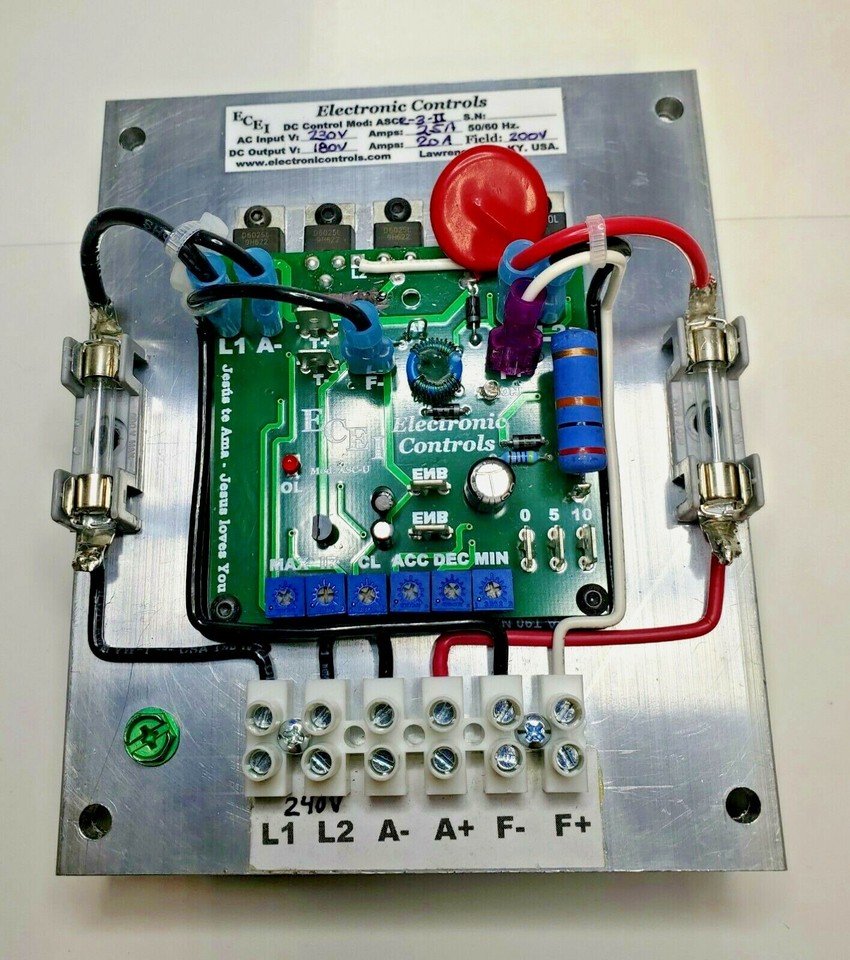 Speed Control for: 1~1.5HP, 90 VDC. DC Motors Input: 115VAC -Chassis ...
