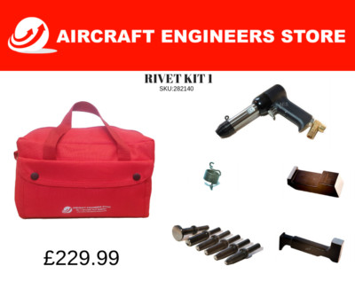 AIRCRAFT TOOLS RIVET GUN KIT 1 - 2X, 3X OR 4X WITH BUCKING BARS AND SNAPS IN BAG | eBay