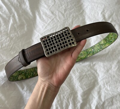 Robert Graham Belt Men’s SZ 40 Brown Leather Distressed | Chunky Buckle ...