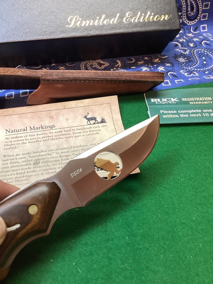BUCK CUSTOM 403 KNIFE FEATHER INLAY-EAGLE LAZOR CUT-MINT,BOX | eBay