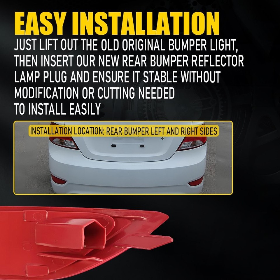 Rear Bumper Reflector Light Case 92406-1R000 For Accent Hyundai 2012 ...