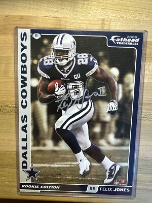 Dallas Cowboys Felix Jones Autographed Tradeable With COA 5”x 7”Fathead ...