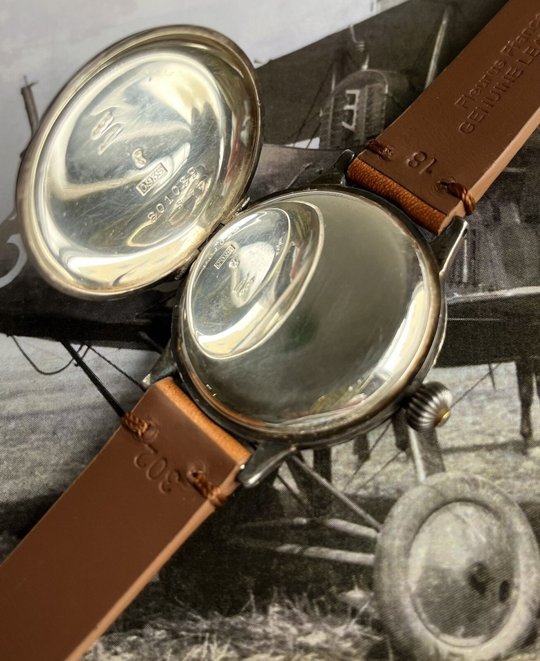 Rare Vintage WW1 Military Gallet Multi-Chron Chronograph Silver Watch ...
