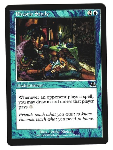 Magic The Gathering MTG - PROPHECY 2000 PCY - #45 Rhystic Study LP NM ...