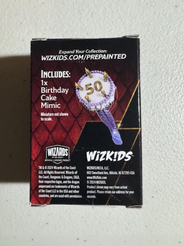 Birthday Cake Mimic Wizkids Dungeons & Dragons 50th Anniversary Promo ...