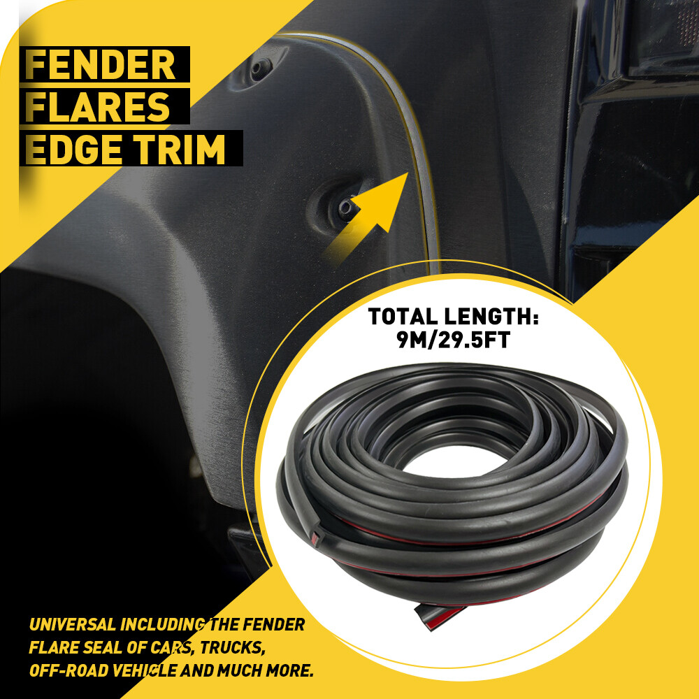 30FT Car Truck Wheel Fender Flares Edge Trim Rubber Seal Gasket Welting ...