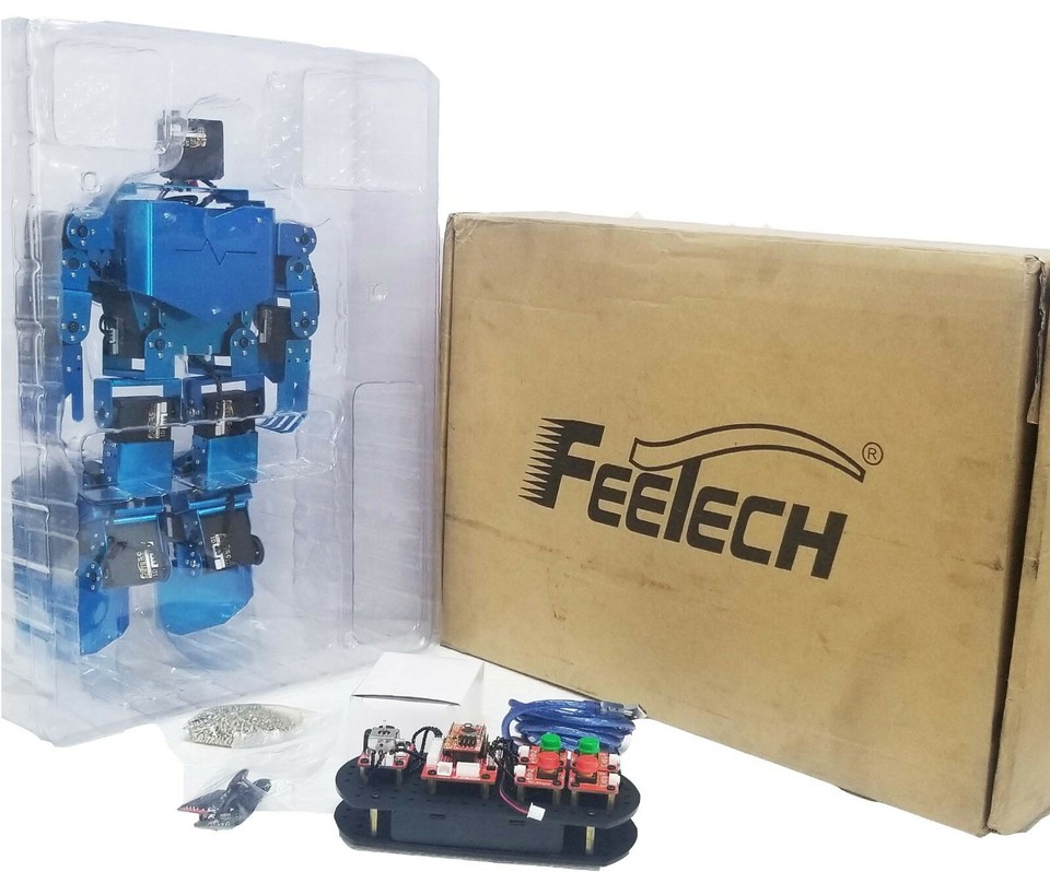 Feetech 17 DOF humanoid robot Complete Set. 17PCS FT-SC Servo Robot Kit ...