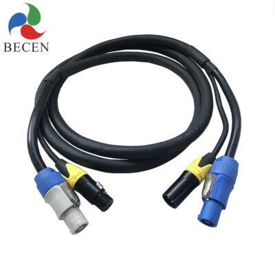 6ft dmx Cable 3pin DMX and Powercon Compatible Jumper Power and Data ...