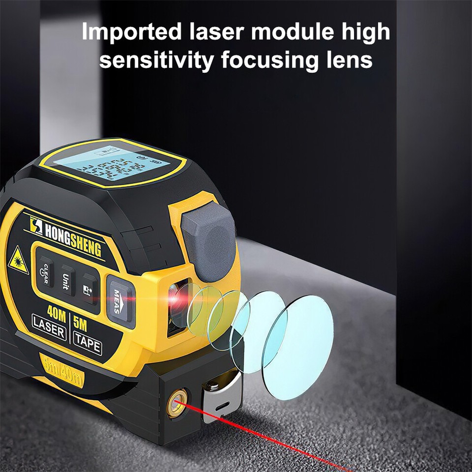 Laser Tape Measure 3 In 1 Digital Tape Measure High Precision Laser ...