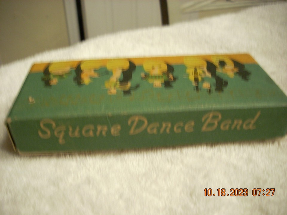 Vintage Square Dance Band 6 Celluloid Musicians on Wooden Barrels w Box ...