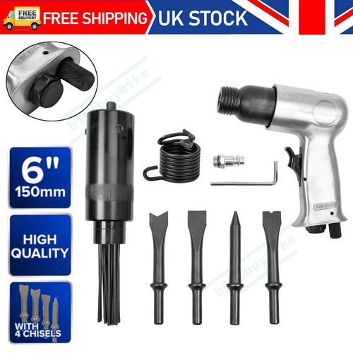 Air Hammer Chisel Descaler Needle Gun With 4 Chisels Tool Spring For ...