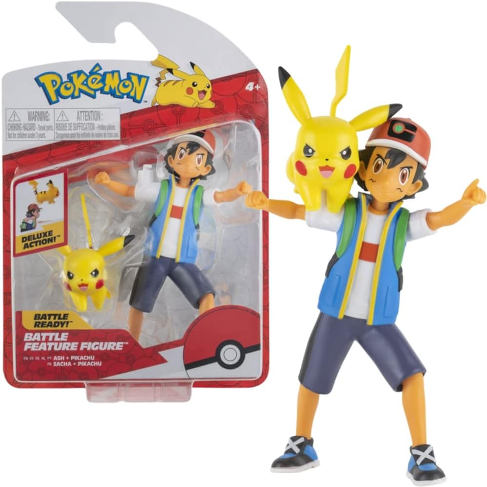 4.5-Inch Feature Battle Action Figure, Features Ash and Launch into ...