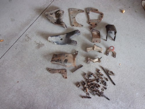 71-81 Chevy AC COMPRESSOR MOUNT BRACKETS + P.S pump brackets Alternator ...