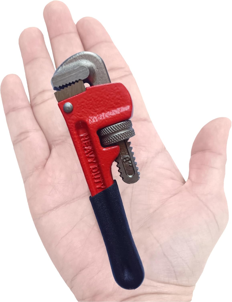 Small Pipe Wrench 6 Inch Straight Adjustable Mini Pipe Wrench for Tight ...