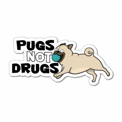 Pugs Not Drugs Dog Pug Cute Fetch Pet Car Sticker Decal | eBay