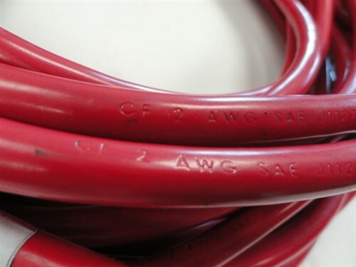 2 AWG GAUGE RED COPPER ELECTRICAL WIRE CABLE SAE J1127 49' MARINE BOAT ...