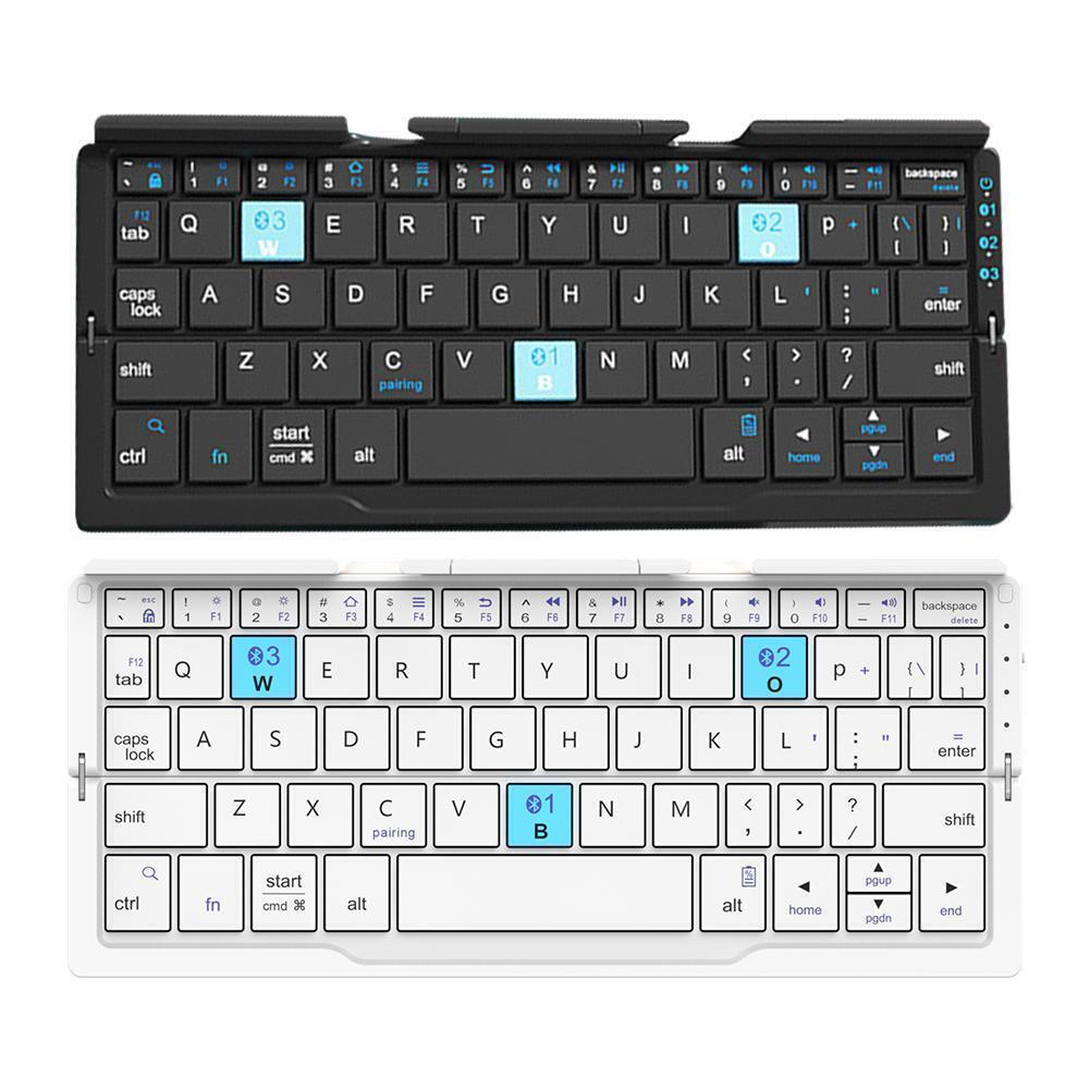 Mini Portable Folding Keyboard Thin Wireless BT Keypad Windows