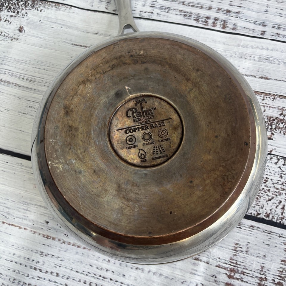 Palm Restaurant Cookware 10” Copper Base Frying Pan Heavy Duty! | eBay