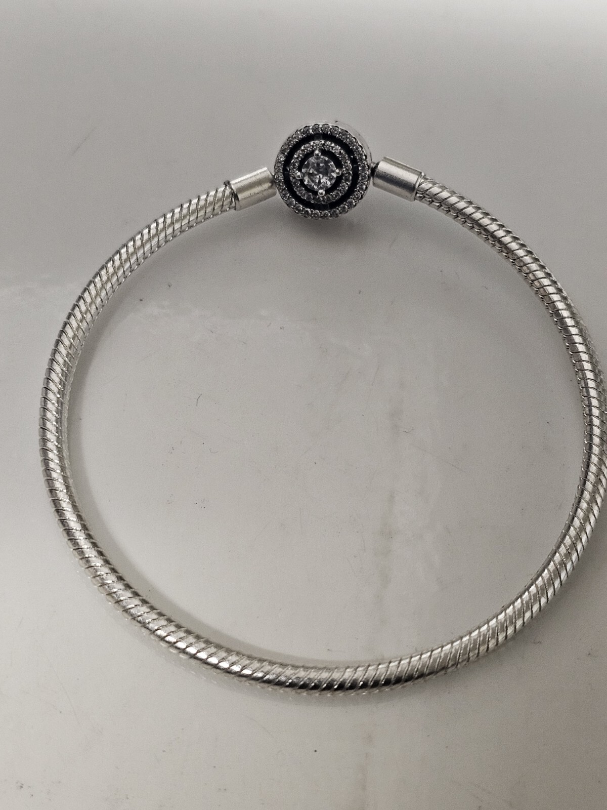 AUTHENTIC PANDORA MOMENTS HALO SNAKE CHAIN BRACELET #590038C01-18 US ...