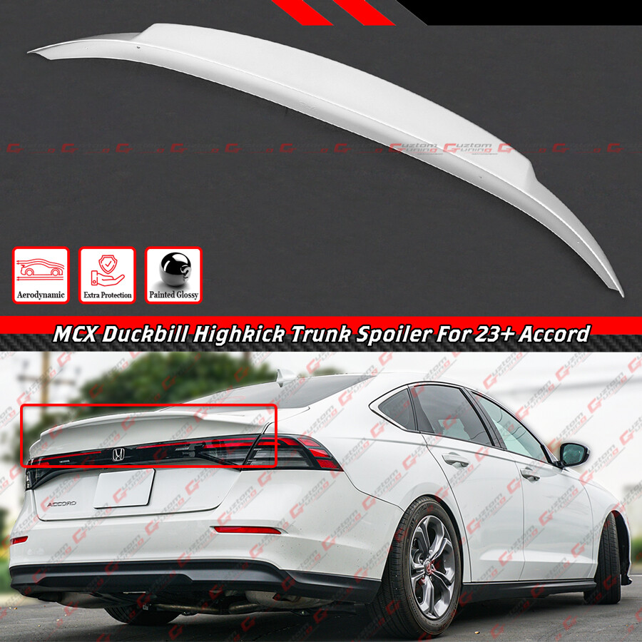 FOR 2023-2025 Honda Accord Pearl White MCX Style JDM Duckbill Trunk ...