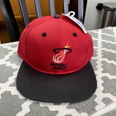 Vintage Miami Heat Snapback Hat Cap NBA Starter Script Splash Shockwave ...