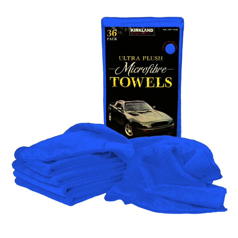 Kirkland Signature Microfiber Towel Case, 324-count, BLUE/YELLOW colors ...