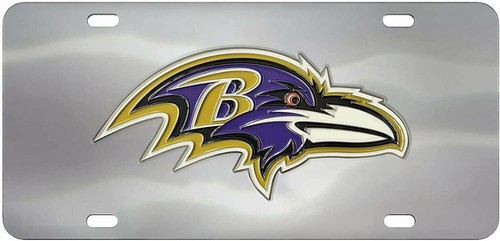 Baltimore Ravens NFL Chrome Die Cast License Plate | eBay