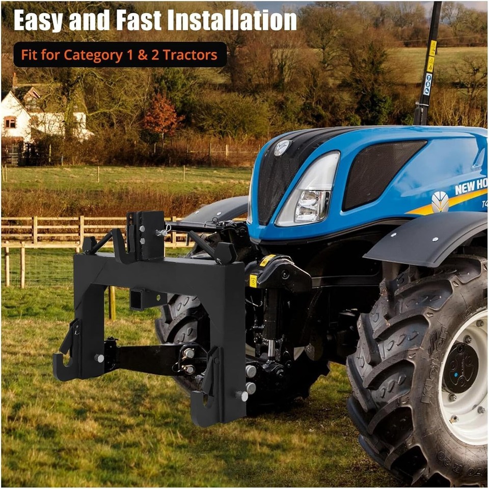 3 Point Quick Hitch Adapter 3000LBS Tractor Quick Hitch for Category 1 ...
