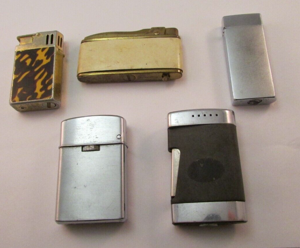 Lot of 5 Vintage Lighters Scripto Flamex Fleetwood Ronson Comet ALPCO ...