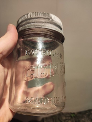 2x Vintage Improved Corona Made in Canada Fruit Jar Quart Size Zinc ...