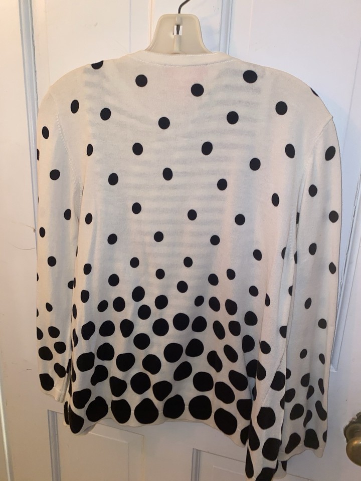 Talbot’s The Oprah Magazine Collection Size L Black/White Polkadot ...