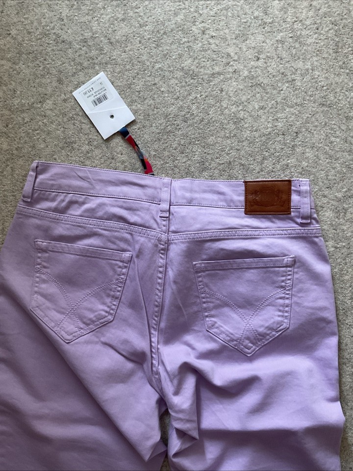 NEW-CREW CLOTHING COMPANY-Ballater Crop Jeans-UK 14-Purple-RRP £55 ...
