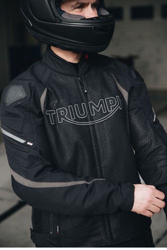 Triumph Men's Triple Sports Mesh Jacket Triumph Motorcycle Jacket Biker ...