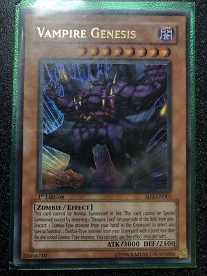 Yugioh Vampire Genesis SD2-EN001 Ultra Rare 1st Edition Near Mint ...