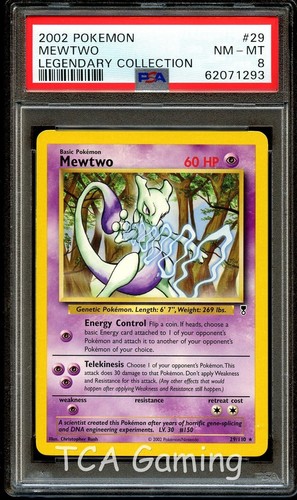 PSA 8 NM-MINT Mewtwo 29/110 Legendary Collection RARE Pokemon Card 293 ...