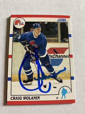 Craig Wolanin Signed 90/91 Score Quebec Nordiques Card # 167 | eBay