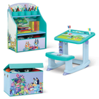 Bluey 3-Piece Art & Play Toddler Room-In-A-Box by Draw Play Desk ...