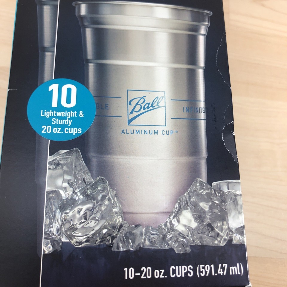 Ball Aluminum Cups The Ultimate 100% Recyclable Cold-Drink Cup 10 pk 20 ...