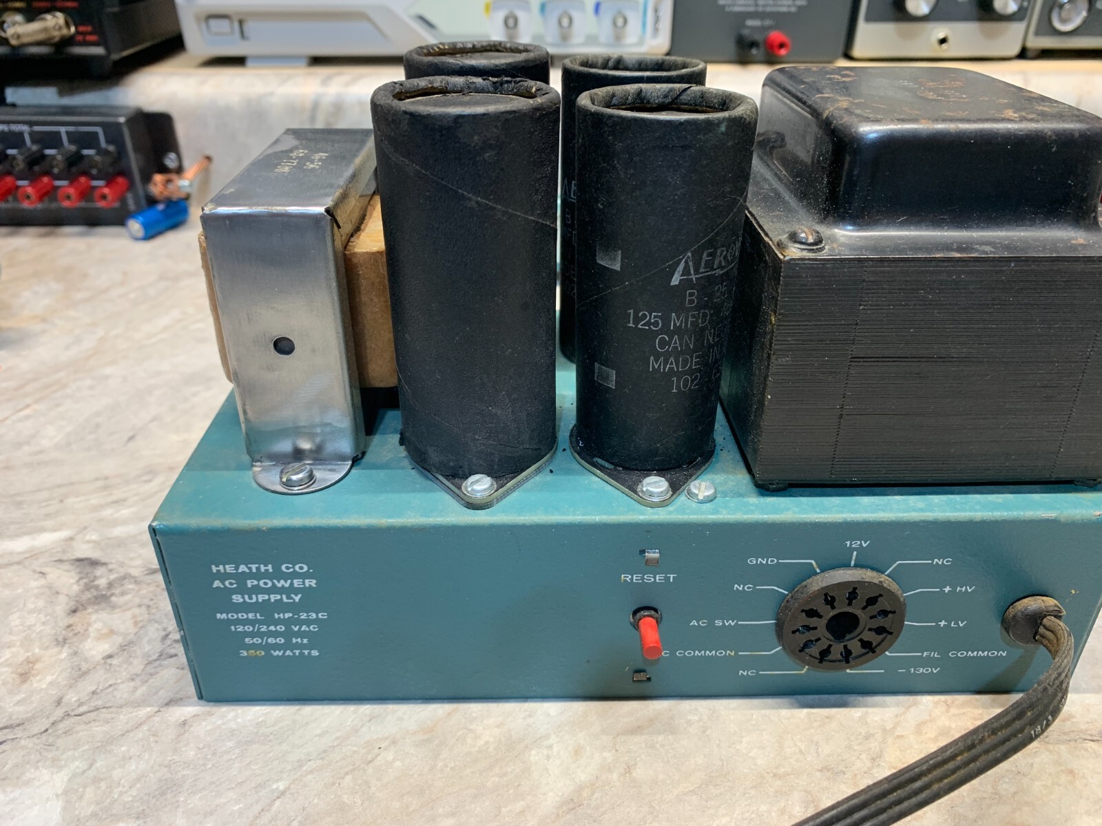 Heathkit HP-23 A/B/C + PS-23 Power Supply Rebuild Restoration Capacitor ...