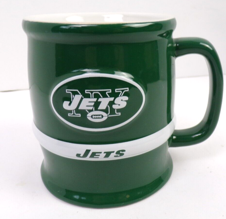 New York Jets Ceramic Coffee Mug Cup Tankard Green White NFL Football 4 ...