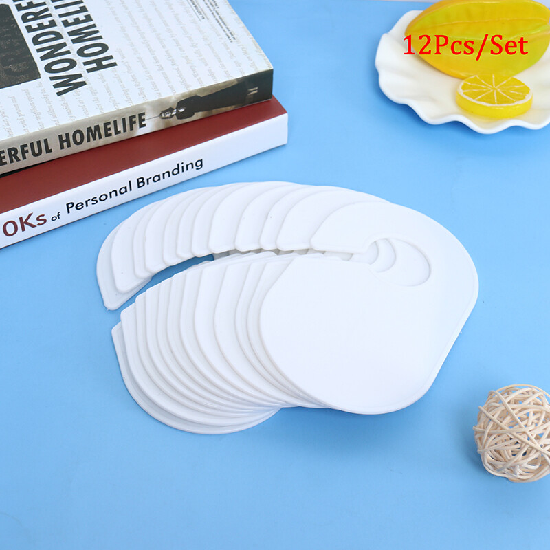 12Pcs White Clothing Size Dividers Plastic Clothe Marking Ring Size ...