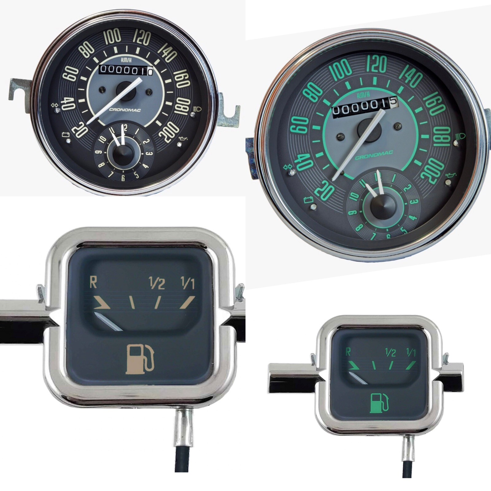 Speedometer Plus Cluster Panel Fuel Level Gauge VW Bug Beetle ...