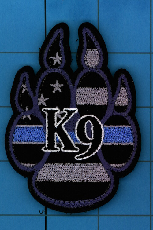 BLUE ORANGE K9 K-9 THIN BLUE LINE Police SAR dog GSD PAW Patch rescue ...