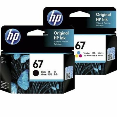2 x Genuine HP67 Ink Cartridges BLACK+COLOUR for hp Envy 6020 Pro 6420 ...