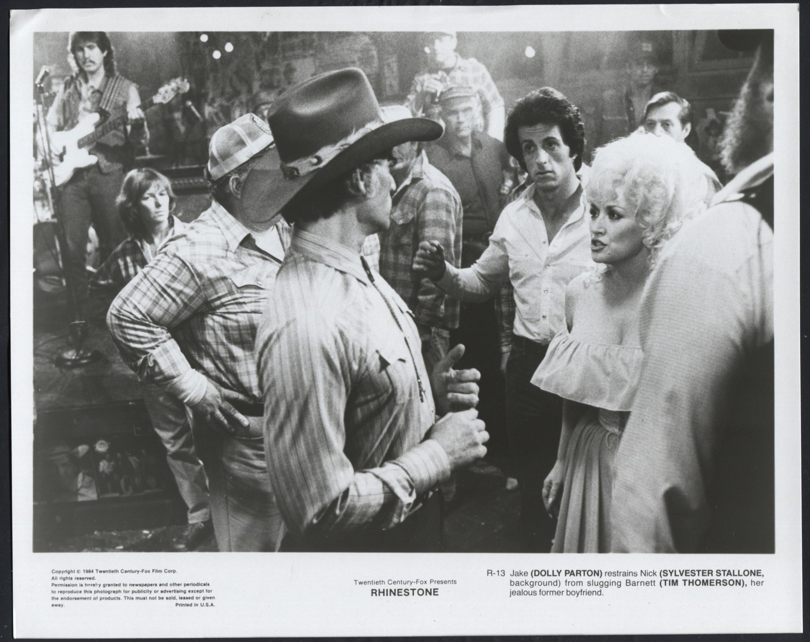 Rhinestone ’84 TIM THOMERSON SYLVESTER STALLONE DOLLY PARTON | eBay