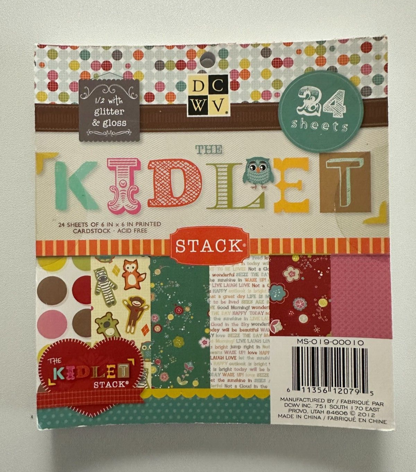 DCWV Kidlet, Shimmer, Pebbled, Cider Woods 6 x 6 Paper Pads-U Choose | eBay