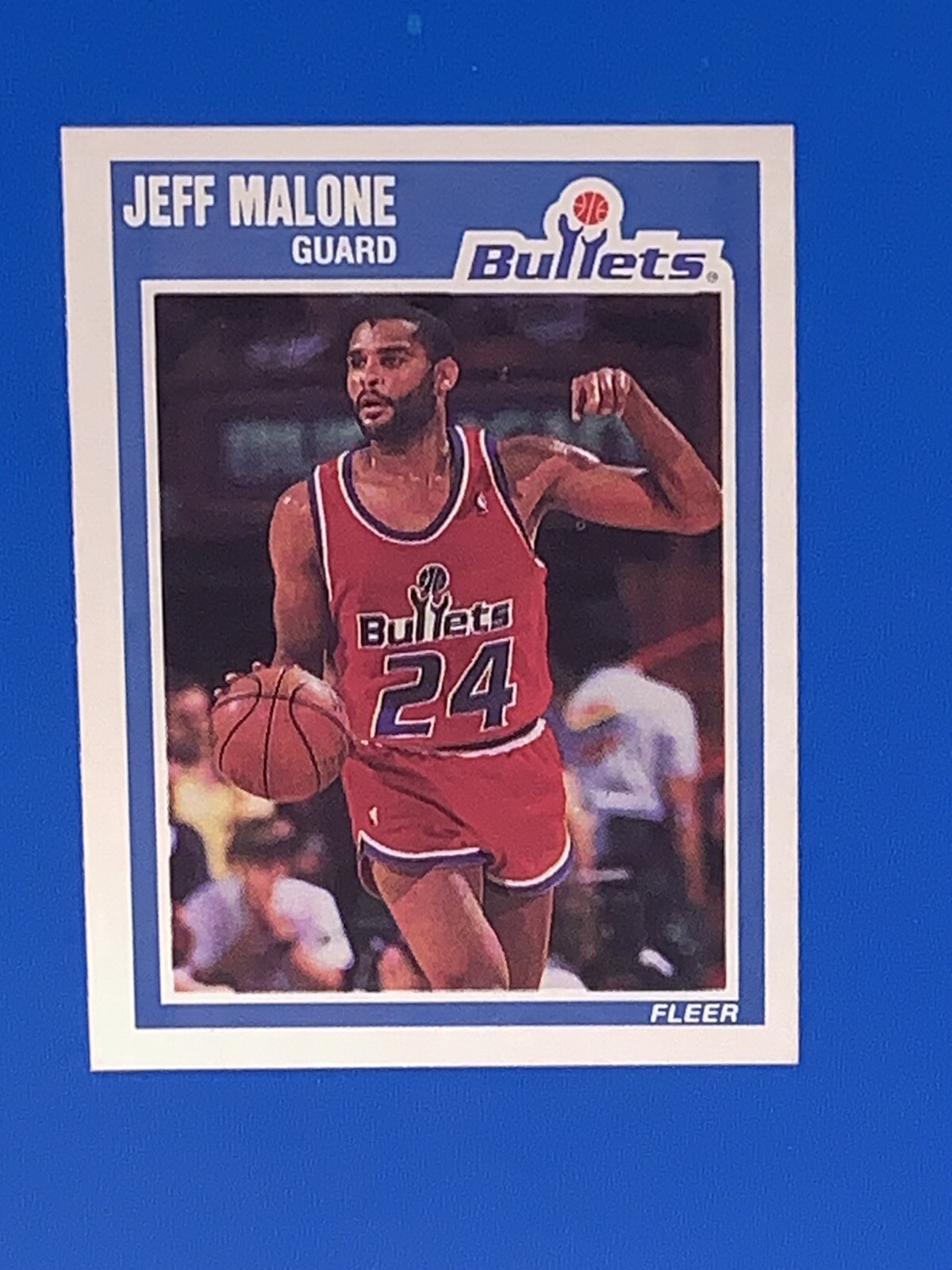 1989-90 Fleer Jeff Malone Basketball Card #160 Washington Bullets Set ...