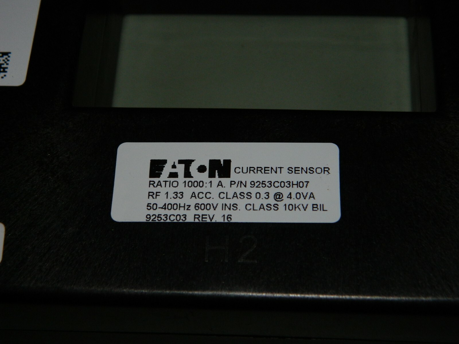 NEW Eaton Cutler Hammer Neutral Current Sensor 9253C03H07 600V 1000:1 ...
