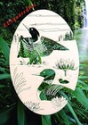 LOON STATIC CLING WINDOW DECAL New Oval 8x12 Vinyl Wild Ducks Glass ...