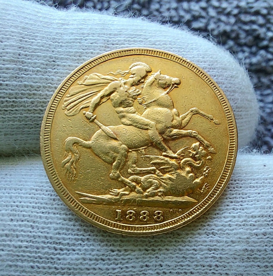 Gold 1888 Queen Victoria Jubilee Sovereign, 'Melbourne' with rare ...